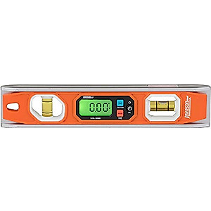 Johnson Level & Tool 1435-1000D Magnetic Programmable Digital Torpedo Level, 10", Orange, 1 Level