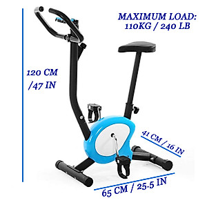 PHASFBJ Home toddler Exercise Bike,kids excercise Bike with LCD Display,kid stationary bikes,Simple and Light Modern Style,Suitable for Home Office Leisure Sports,Blue