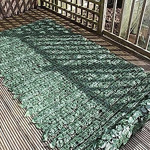 True Products S1011D Artificial Screening Ivy Leaf Hedge Panels On Roll Privacy Garden Fence 1m x 3m high Long, Green, 4 kg