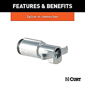 CURT 58061 Trailer-Side 4-Pin Round Wiring Harness Plug