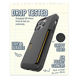 Smartish iPhone 14 Pro Max Wallet Case - Wallet Slayer Vol. 1 [Slim + Protective] Credit Card Holder - Black Tie Affair