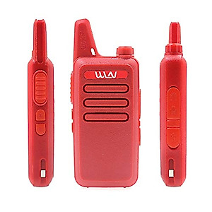 Mini Hand-held 2 Way Radio WLN KD-C1 Portable Walkie Talkie UHF400-470MHz Red Color+ Desktop Charger