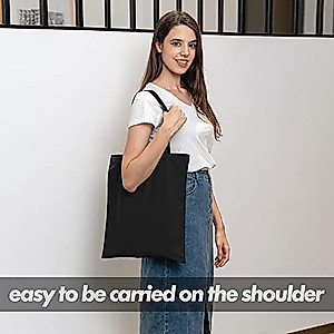 corupuoi Resuable Tote Bag 32 Pack Canvas Bag 6 Oz Eco-Friendly Shopping Bags Suitable for Diy, Promotion, Gifts, Black