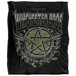 Supernatural Winchester Bros Officially Licensed Silky Touch Super Soft Throw Blanket 50" x 60"