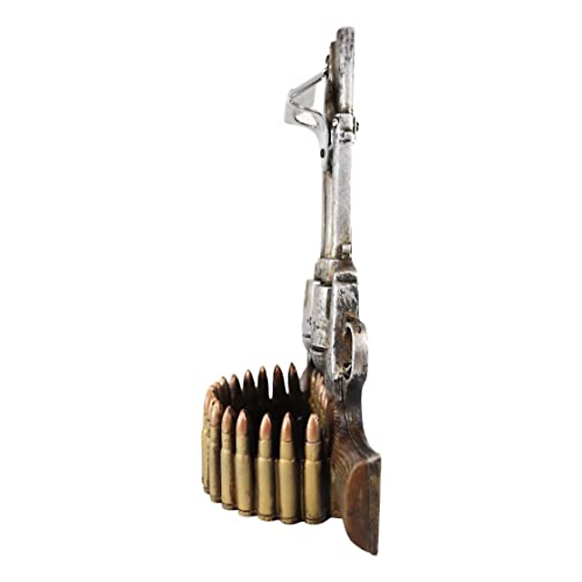 Ebros Gift Rustic Western Cowboy Outlaw Dual Revolver Pistols Guns Wall Mounted Bottle Cap Opener With Bullet Shells Casings Catcher Basin Wild West Country Themed Decorative Accent