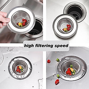 10 Pcs Kitchen Sink Strainer Stainless Steel Mesh and Punching | Kitchen Sink Drain Strainer with Large Wide Rim 4.5" for The Sink in Kitchen/Bathroom/Bathtubs | Rust-Free, Sturdy and Durable