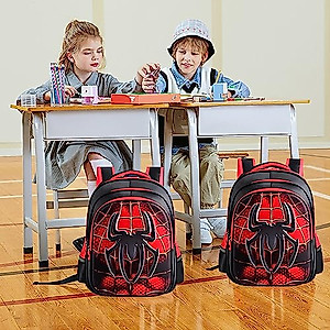 Zrutpim Lightweight Waterproof School Backpack for Kids,3D Cartoon Kids Backpack for School Boys Girls Kindergarten Elementary Toddler Backpack(red)