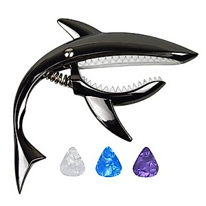 FEimaX Guitar Capo Zinc Alloy Capo for Acoustic Electric Classical Guitars and Bass Ukulele Capo (with Pick Holder)…