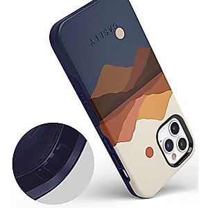 Casely iPhone 12/12 Pro Case | Compatible with MagSafe | Opposites Attract | Day & Night Colorblock Mountain Case