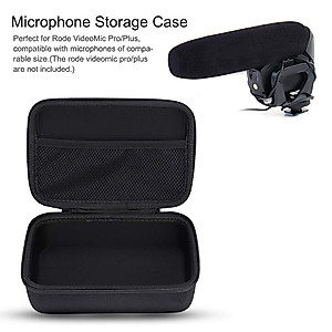 Bindpo Microphone Protecting Case Compatible for RODE VideoMic Pro VideoMic Pro Plus on-Camera Microphone Easy to Carry Case for RODE VideoMic Pro+ R Plus VMPRPLUS