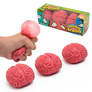 IPIDIPI TOYS Squishy Brain Fidget Splat Balls – Sticky Sensory Stress Relief Toys for Kids and Adults, Bulk Squishy Party Favors, Christmas Stocking Stuffers , Pack of 3