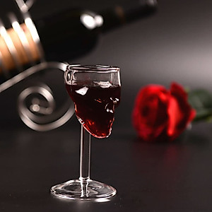 Halloween Skeleton Wine Glasses Set of 4, Funny Halloween Skull Glasses Goblets Clear Skeleton Glassware for Spooky Wine, Water or , Halloween Decorations Beverage Gifts