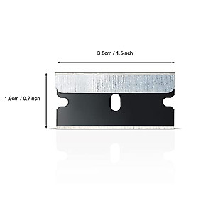 EHDIS 100pcs Razor Blades Single Edge Carbon Steel Razor Blades for Standard Scraper Tool, Safety Straight Edge Industrial Razor Blades for Paint Scraper,Glass Scraper,Box Cutter Replacement Blades
