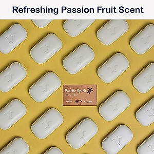"Pacific Spirit Shampoo Bar for Curly hair with Coconut Oil & Passion Fruit. Moisturizing and Texturizing -Scent, 3.53 Oz. Zero waste, vegan"