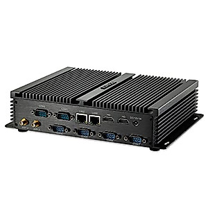 KINGDEL i7 Powerful Mini Box PC, Fanless Mini Desktop Computer with i7 CPU, 8GB RAM, 256GB SSD+1TB HDD, 2xLAN, 2xHD Ports, 4xUSB 3.0, 6xCOM RS232