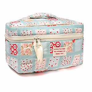 Cotton Makeup Bag Large Travel Coquette Aesthetic Makeup Bag Portable Cosmetic Bag Lightweight Cute Toiletry Bag Kawaii Cosmetic Pouch for Ladies Girls (Sheep)