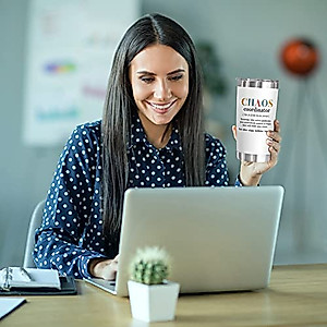 Coworker Gifts For Women, Chaos Coordinator Gifts for Boss, Assistant, Teacher, Funny Appreciation, Inspiration Work Gifts For Coworkers, Birthday, Retire, Thank you Gift 20 Oz Stainless Steel Tumbler