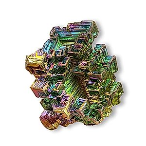 Natural Bismuth Ore,Rainbow Bismuth, Metal Crystal,Crystal Gifts,Mineral Specimen,Home Decoration,Rainbow Bismuth, Metal Crystal (Approx: 0.19-0.24Ib)