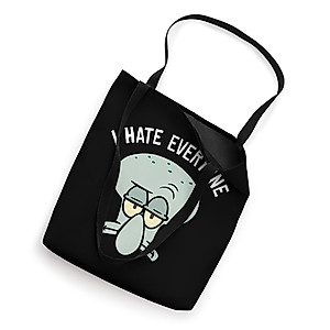 SpongeBob SquarePants Squidward Hates Everyone Portrait Tote Bag