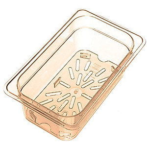 Carlisle FoodService Products 3089513 StorPlus Quarter Size High Heat Drain Shelf, Quarter Size, Amber