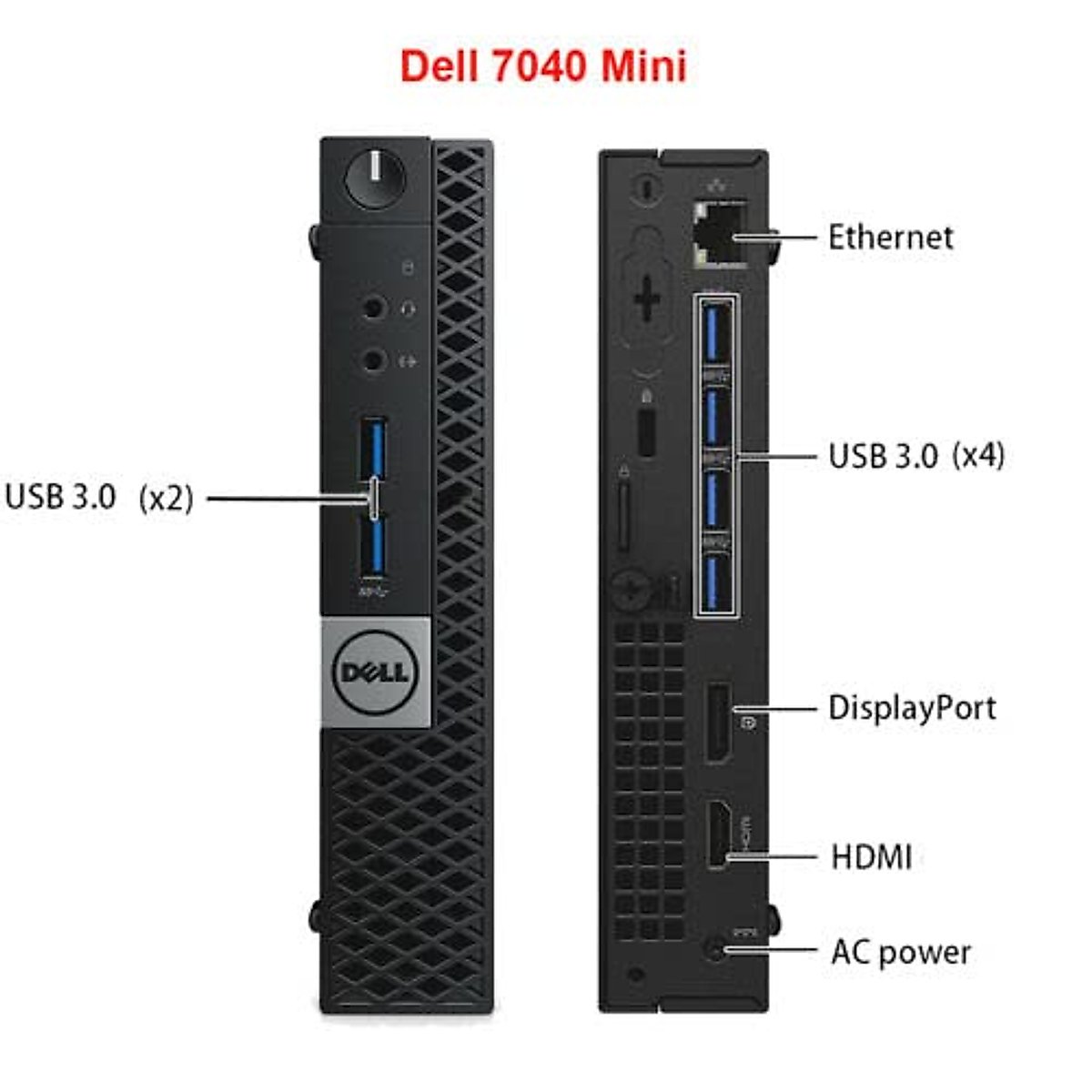 Dell OptiPlex 7050 Micro Form Factor Desktop Computer, Intel Core i7-7700 up to 4.20 GHz, 16GB DDR4 RAM, 512GB Solid State Drive, Windows 10 Pro (Renewed)