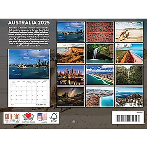 Australia Calendar 2025 Monthly Wall Calender 12 Month