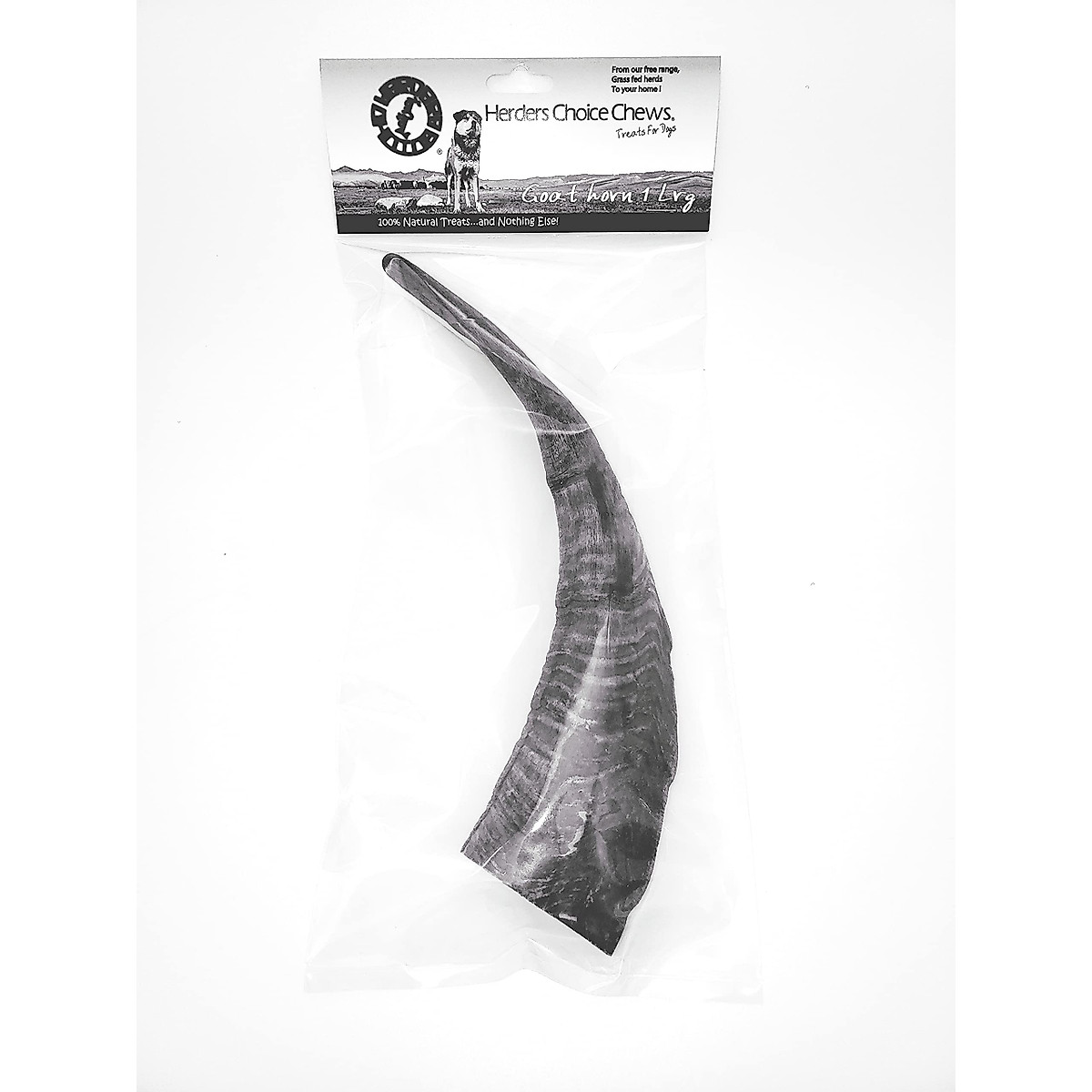 Herders Choice Chews Dried Goat Horns Dog Chew Large 1 pc.