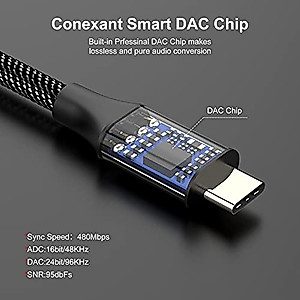 MOSWAG USB Type C to 3.5mm Headphone Jack Adapter, Audio Adapter USB C to Aux Dongle Cable Cord for Samsung Galaxy S21 S20 Ultra S20+ Note 20 10 S10 S9 Plus,Pixel 4 3 2 XL and More