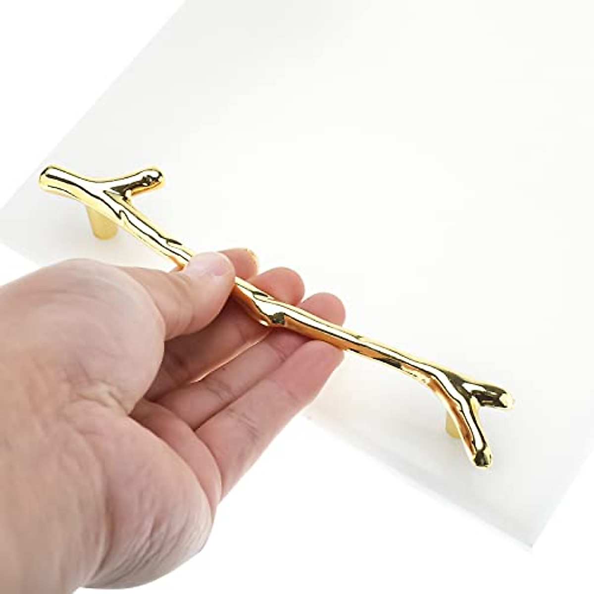 HighFree Marble Stone Decorative Tray with Gold Handles, Real Marble Tray, Handmade Jewellery Tray Catchall Tray Perfume Tray for Counter, Vanity, Dresser, Nightstand and Desk…