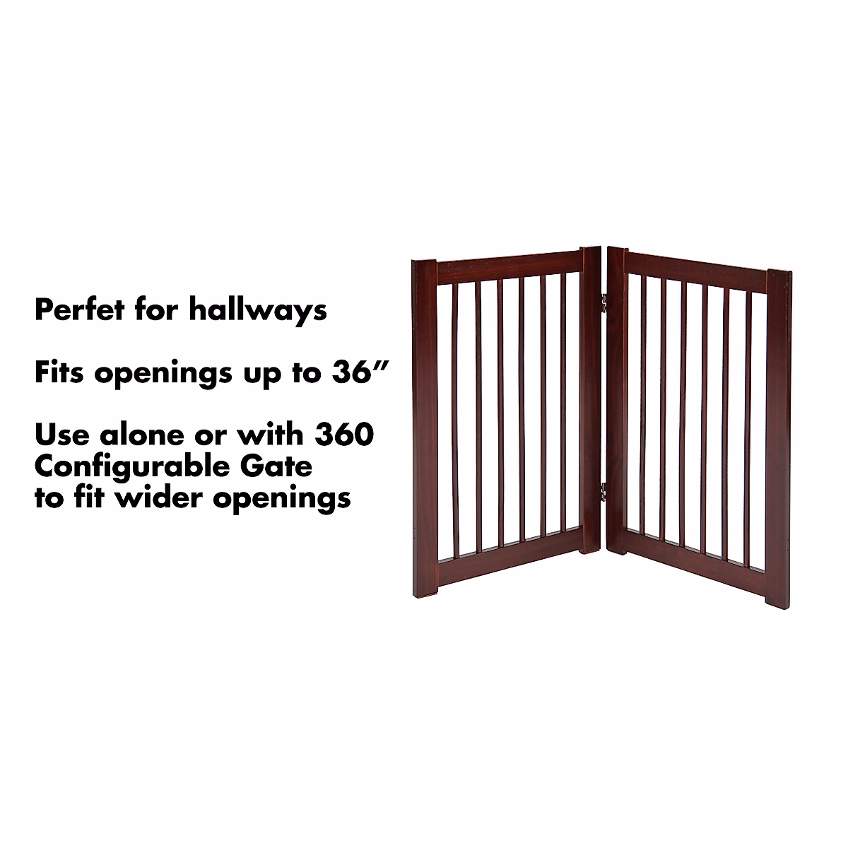 Primetime Petz 33233 Extension Kit for 360 Configurable Walk Through Folding Pet Gate ,Walnut,30"