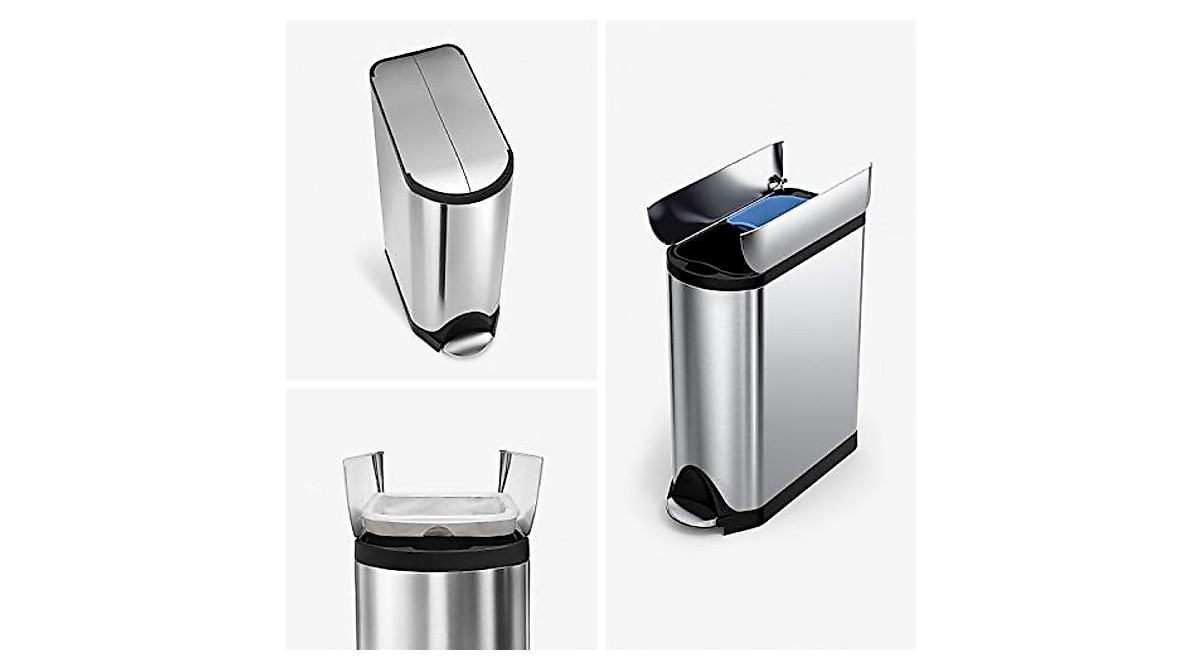 simplehuman 40L Dual Compartment Kitchen Trash Can