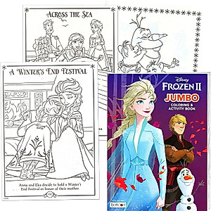 Disney Coloring Book Frozen 2 Arts Crafts Coloring, Painting Gift Set, Perforated Paper - Healthy Educational Play, for Kids Girls Boys Toddlers