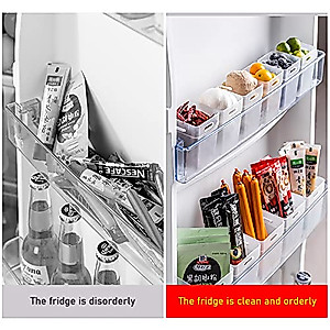 WonLiq 3 Pack - Refrigerator Organizer Container, Fridge Side Door Small Objects Storage Container, Kitchen Household Sundries Storage Box (Large size)