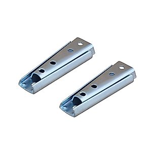 KAIISSA 4.7 Inch Concealed Headboard Panel Wall Fixing Brackets, Heavy Duty Interlocking Hangers Furniture Connector, Universal Metal Sectional Sofa Interlocking Connector for Sofa, Bed (2 Pair)
