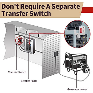 Generator Interlock Kit for Eaton/Cutler Hammer BR Series Breaker Box 150 A/200 Amp, Apply to 1 1/4 to 1 7/16 Inches Spacing Between Main and Generator Circuit Panel, Anodized Generator Lockout Kit