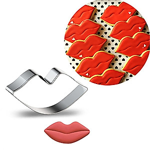 Valentine's Day Heart Cookie Cutter Set, 8 Piece Stainless Heart Shaped Cookie Cutter Biscuit Molds Cookie Cutters for Baking Heart, Lips, Heart with Arrow, Double Heart, Love, Cupid, Heart wings