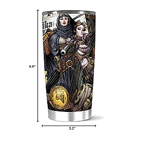 Stainless Steel Insulated Tumbler 20oz lady Hot mechanika Cold Coffee Tea Wine Iced Water Botter Gifts for Family and Friends