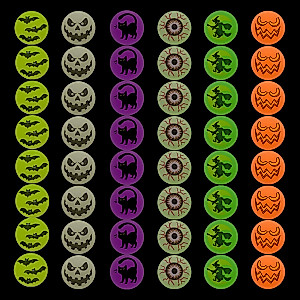 QINGQIU 48 PCS Halloween Glow in The Dark Bouncy Balls 1.25" Bouncing Balls Halloween Toys for Kids Girls Boys Halloween Party Favors Supplies Treat Bags Gifts Fillers Classroom Prizes School Game