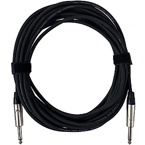 Gearlux Instrument Cable/Professional Guitar Cable 1/4 Inch to 1/4 Inch, Black, 25 Foot - 2 Pack