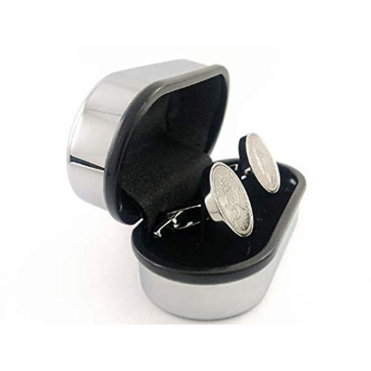 Worldcoincufflinks Cufflinks Rhodium Plated 1948 English Sixpence Cufflinks 1948 Birthday Present