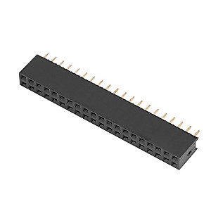 5Pcs Female Pin Headers, 2x20 Pins 2.54m Dual Row Short Pin Headers Connector, PCB Board Pin Header Strip for Raspberry Pi