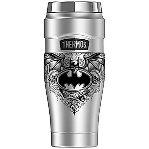 THERMOS Batman Sublimated Winged Logo, STAINLESS KING Stainless Steel Travel Tumbler, Vacuum insulated & Double Wall, 16oz
