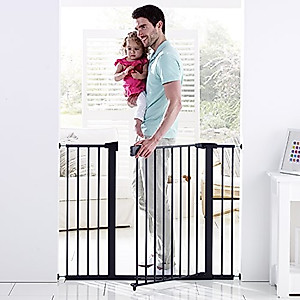 Munchkin® Easy Close XL™ Metal Baby Gate, 29.5" - 51.6" Wide, Black, Model MK0009-111