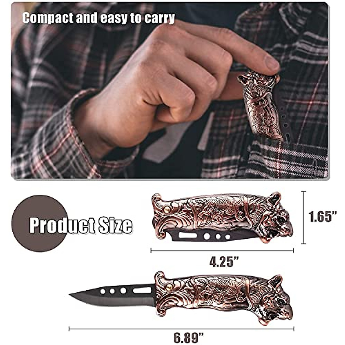 Relquatty Jet Torch Lighter, Windproof Lighter Tiger Cool Design for Gift, Exquisite Packaging, Refillable Butane Lighters,Suitable for Festival,Birthday, Candle, Gifts for Men