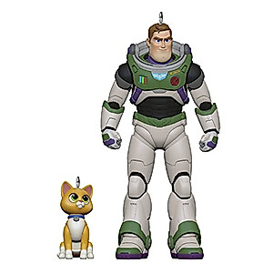 Hallmark Keepsake Christmas Ornament 2022, Disney/Pixar Lightyear Buzz Lightyear and Sox, Set of 2