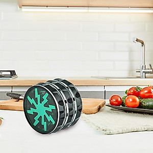 VRUPINZE 2.5 inch Large Grinder, Portable Aluminium Grinder with Clear Top, Black-Green