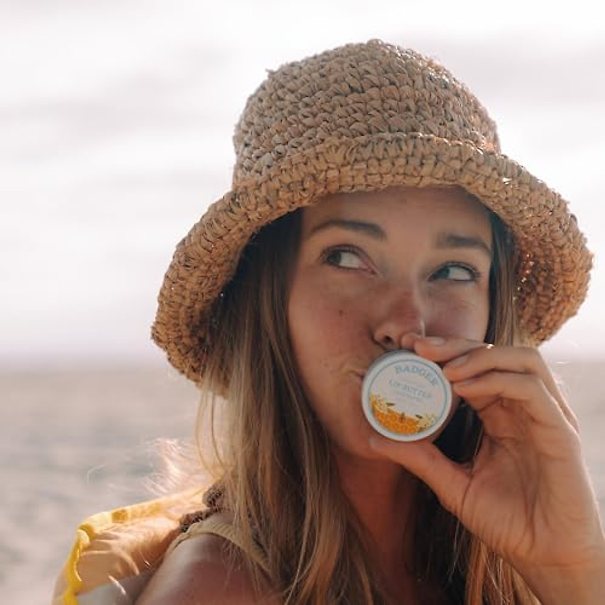 Badger - Unscented Lip Butter, Moisturizing Organic Coconut Oil, Beeswax, Sunflower & Olive Oil