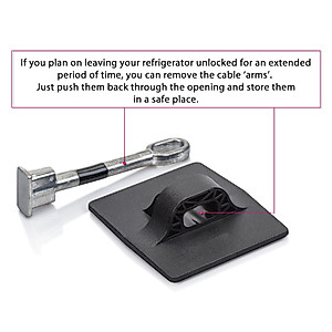 2-Pack Refrigerator Lock (2-Pack, Black Without Padlock),CSP-103.B.NP.2