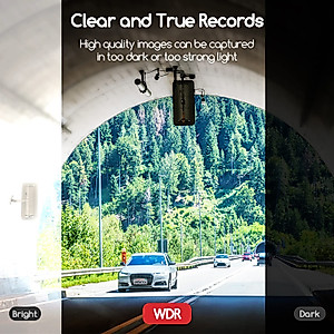 COOAU 1080P Dash Cam for Cars with Micro USB Hardwire Kit - 2" IPS Screen 24H Parking Mode G-Sensor Loop Recording Wide Angle Night Vision Supercapacitor