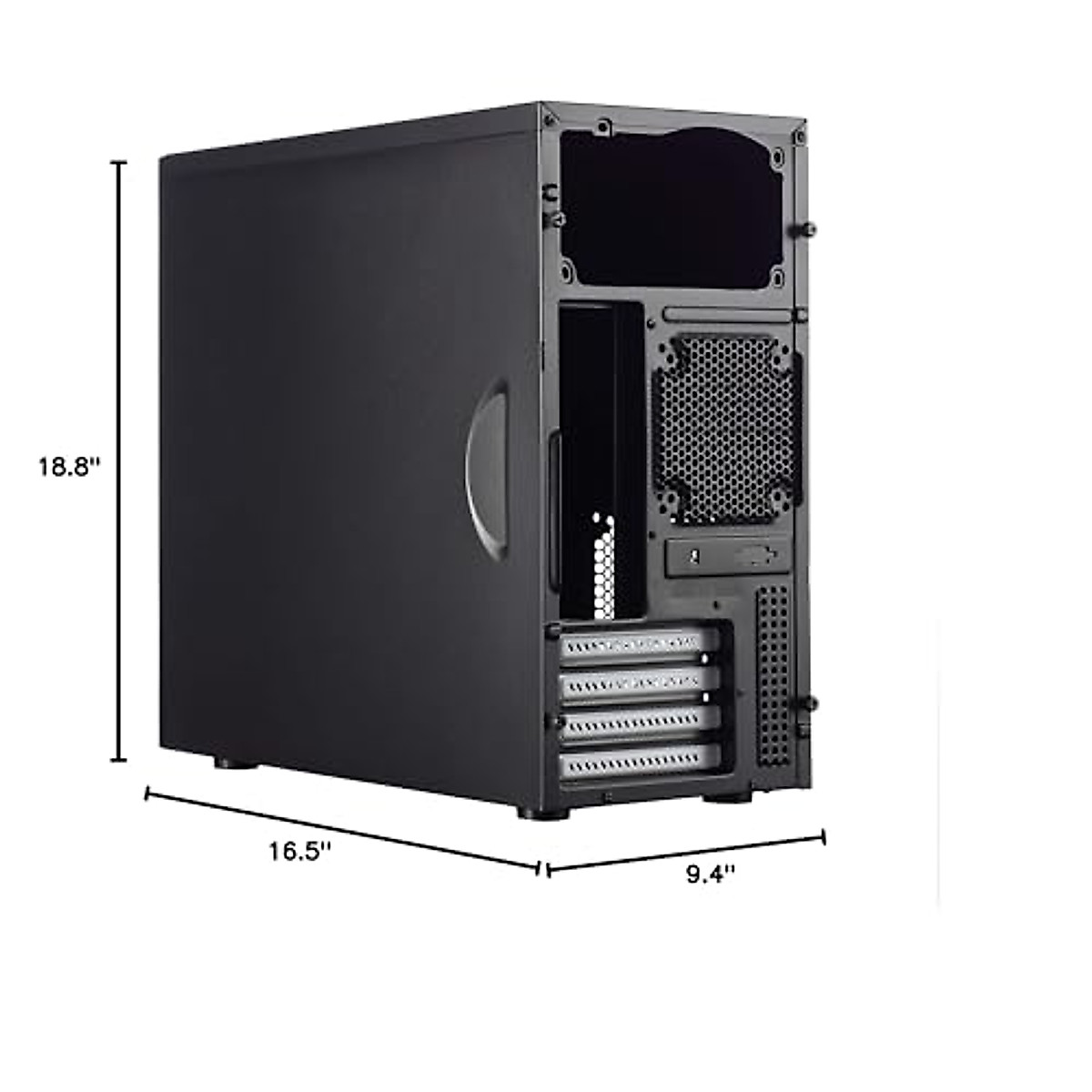 Fractal Design Core 1100 - Mini Tower Computer Case - mATX - High Airflow and Cooling - 1x 120mm Silent Fan Included - Brushed Aluminium - Black